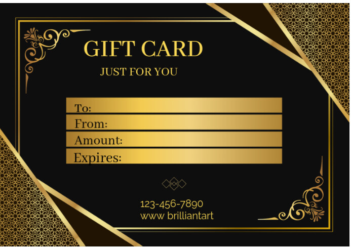 Black Professional Gift Card Postcard Template | PosterMyWall