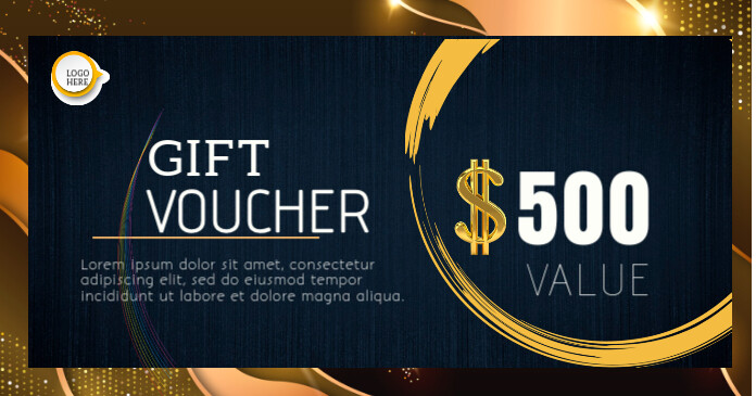 Copy of Black Professional Gift Voucher Facebook Shared Image ...