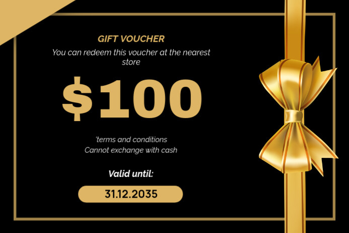 Copy of Black Professional Gift Voucher Poster | PosterMyWall