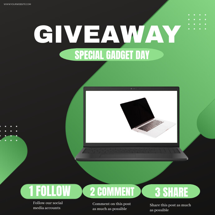 Black Professional Giveaway Templates Instagr | PosterMyWall