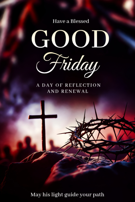 Black Professional Good Friday Poster Template | PosterMyWall