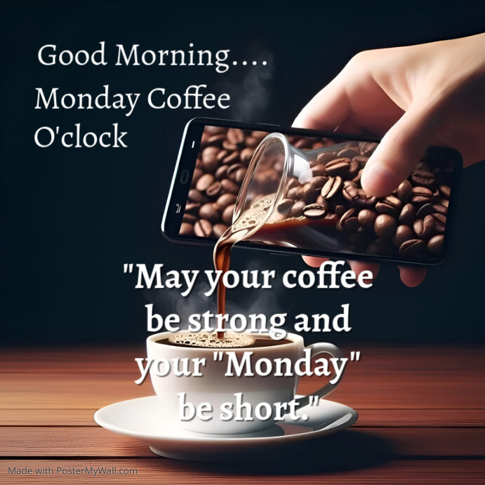 Copy of Black Professional Good Morning Coffee Poster | PosterMyWall