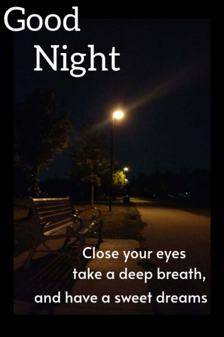 Black Professional Goodnight Poster Template | PosterMyWall