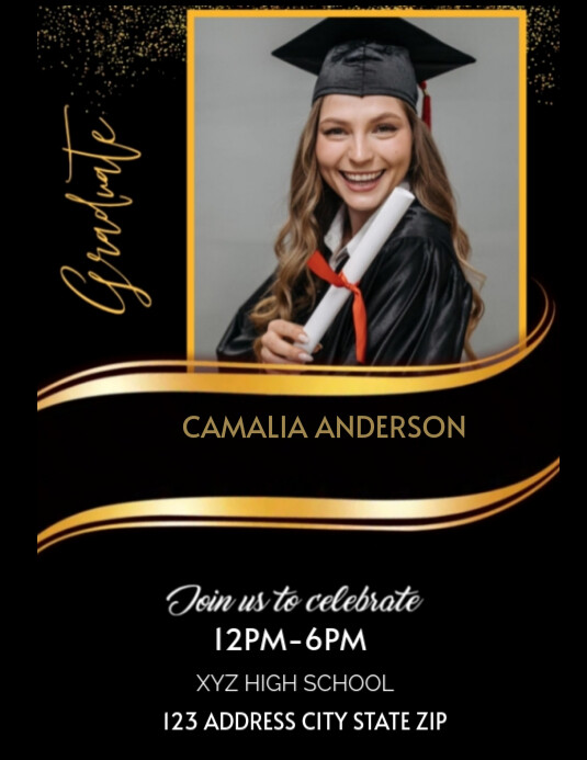 Black Graduation Name Cards Custom Name David Graduation