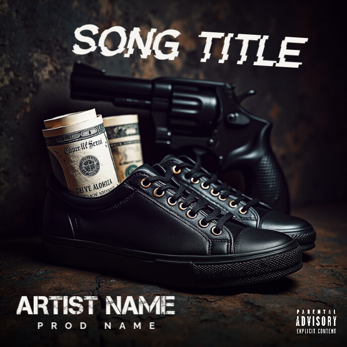 Copy of Black Professional Gun And Money Album Cover | PosterMyWall