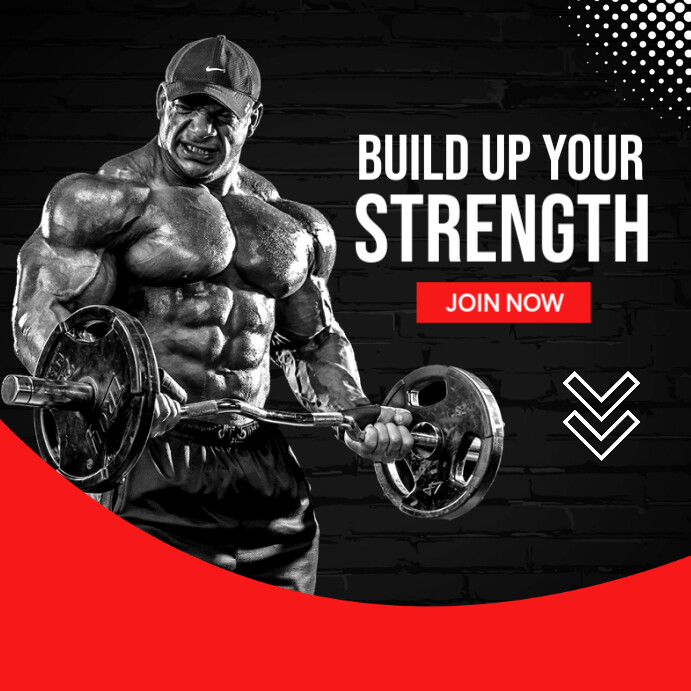 Black Professional Gym And Fitness Instagram Post Template | PosterMyWall