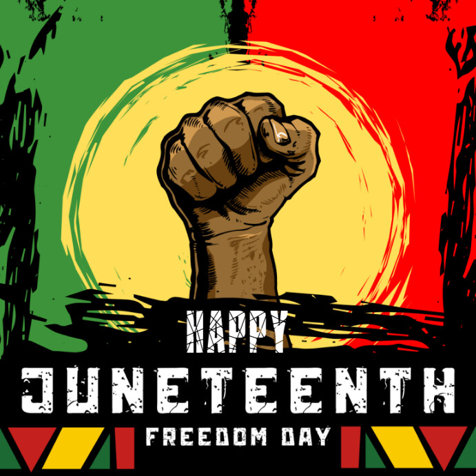 Black Professional Happy Juneteenth Freedom Day Instagram Post Template ...