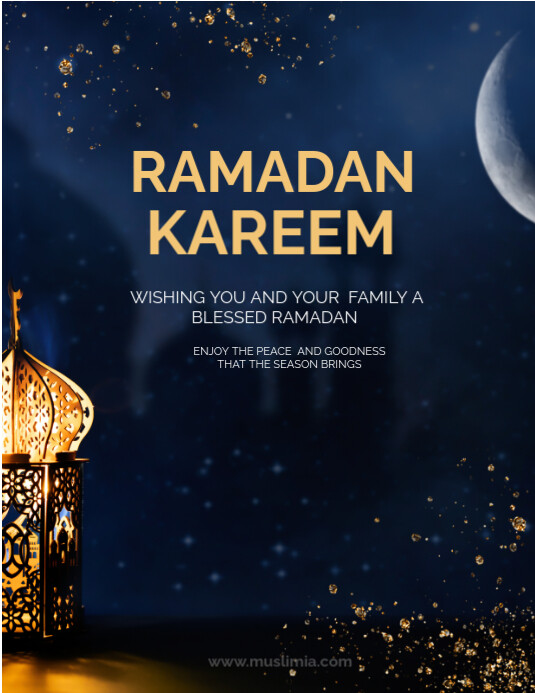 Black Professional Happy Ramadan 2025 Flyer (us Letter) Template ...
