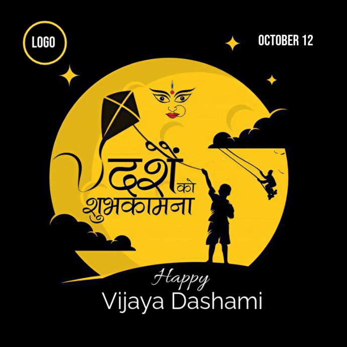 Copy of Black Professional Happy Vijaya Dashami Instagram Post ...