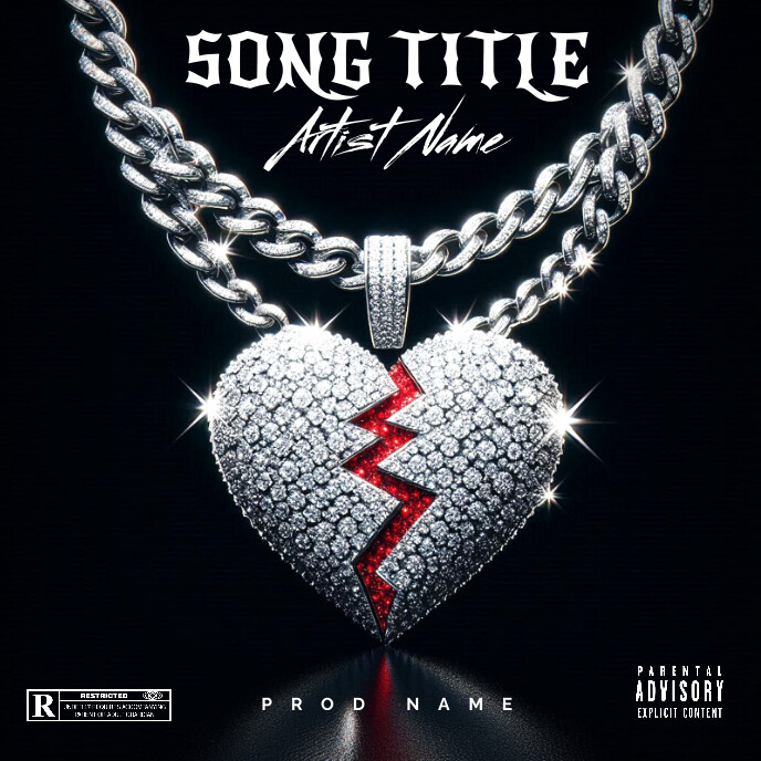 Black Professional Heart Album Cover Template | PosterMyWall