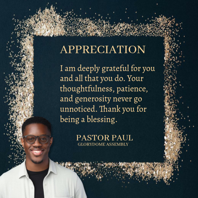 Black Professional Heartfelt Appreciation Instagram Post Template ...