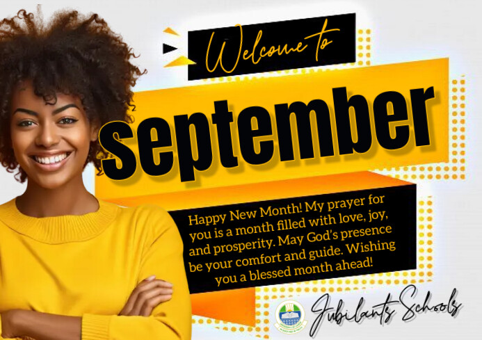 Copy of Black Professional Hello September A4 | PosterMyWall