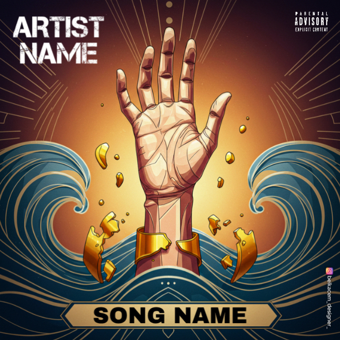 Black Professional Help Gold Album Cover Template | PosterMyWall