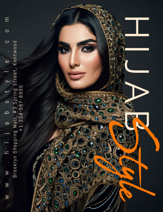 Plantilla de Black Professional Hijab Ads Flyer (us Letter) | PosterMyWall