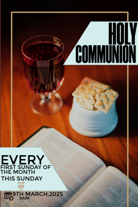 Copy of Black Professional Holy Communion Service Poster | PosterMyWall