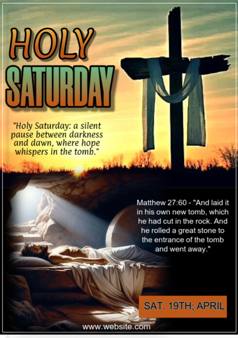 Copy of Black Professional Holy Saturday A4 | PosterMyWall