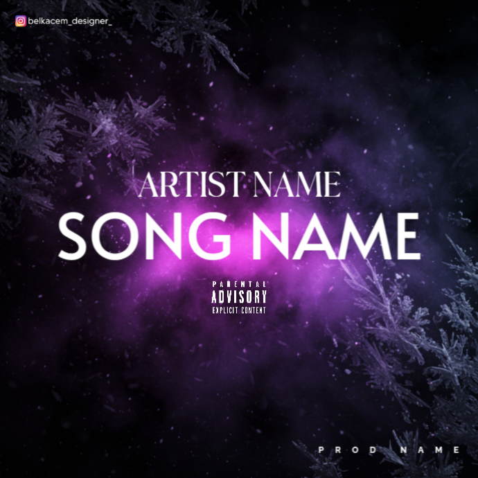 Black Professional Ice Album Cover Template | PosterMyWall