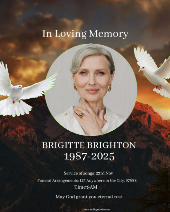 Black Professional In Loving Memory Instagram Portrait Template ...