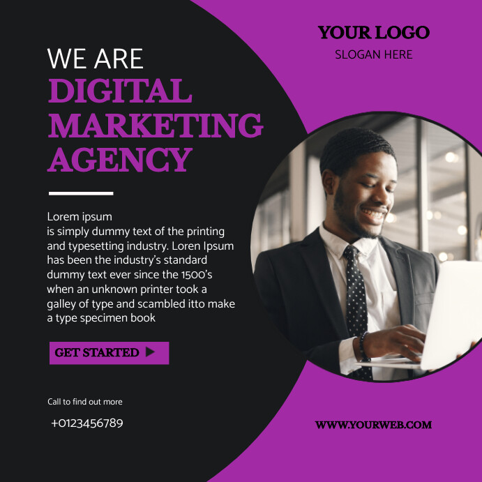 Black Professional Instagram Business Instagr Template | PosterMyWall