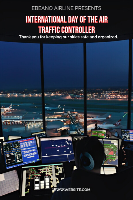 Plantilla de Black Professional International Day Of Air Traffic ...
