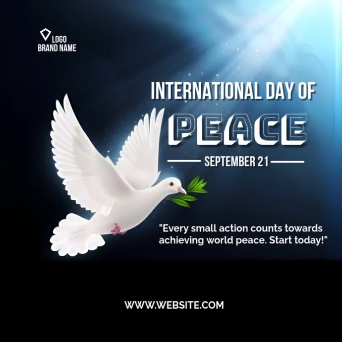 Black Professional International Day Of Peace Template | PosterMyWall