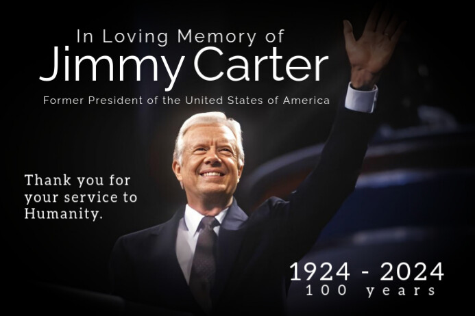Black Professional Jimmy Carter Poster Template | PosterMyWall