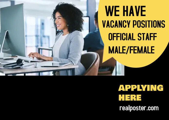 Black Professional Job Hire Poster Postcard Template | PosterMyWall