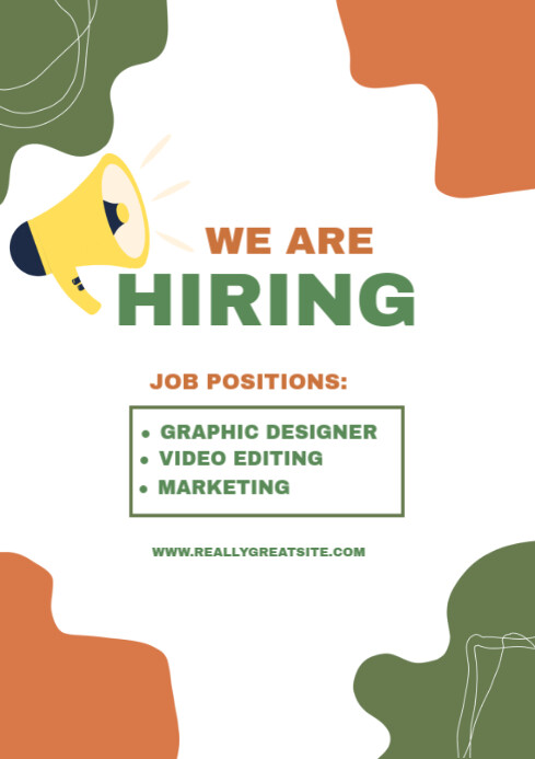Black Professional Job Hiring Post A4 Template | PosterMyWall