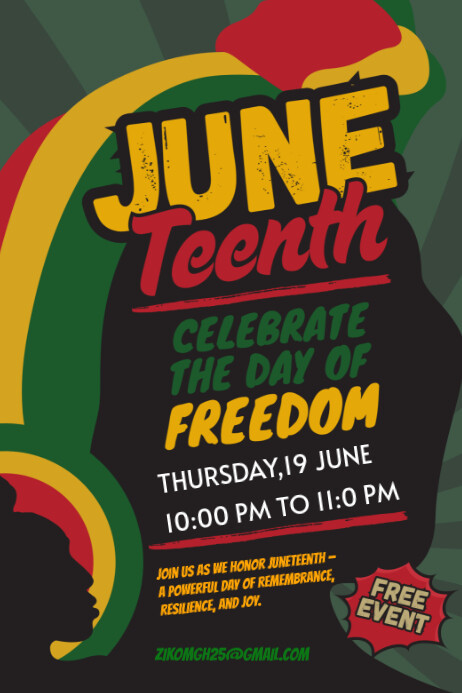 Modèle Black Professional Juneteenth Freedom Day Poster | PosterMyWall