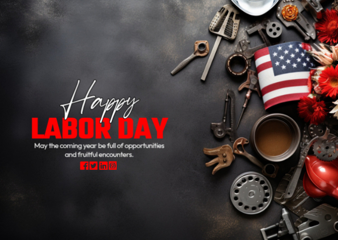 Black Professional Labor Day Postcard Template | PosterMyWall