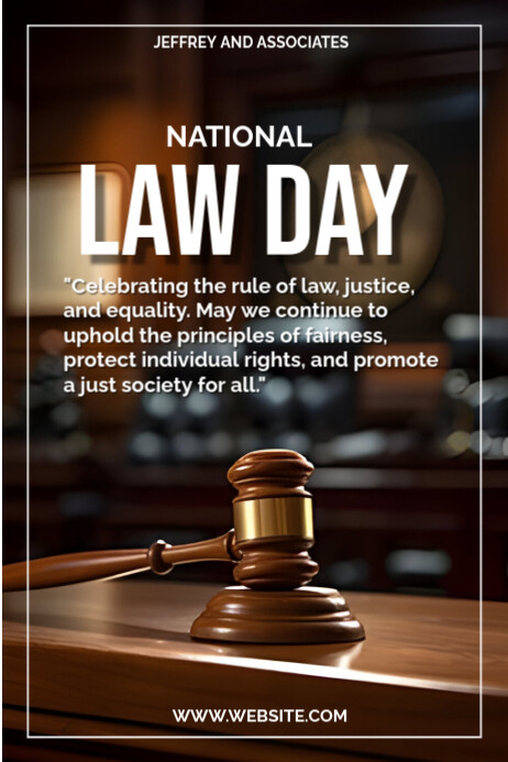 Black Professional Law Day Poster Template | PosterMyWall