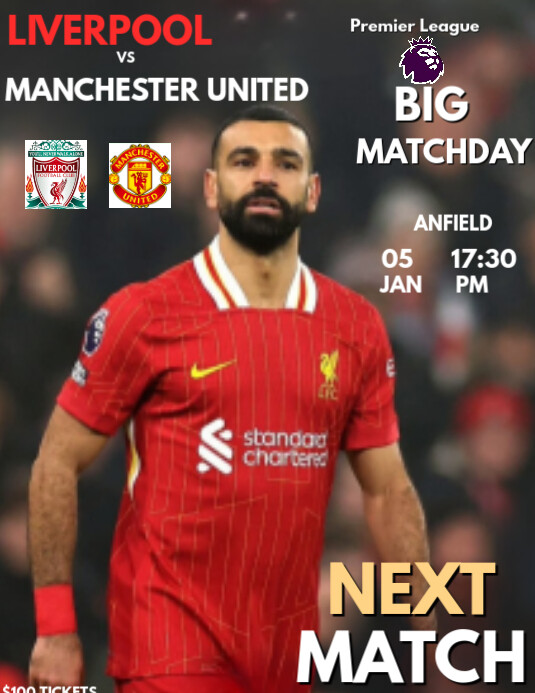 Copy of Black Professional Liverpool Vs Manchester United Matchday ...