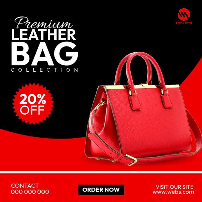 Black Professional Luxury Bag Instagram Post Template | PosterMyWall