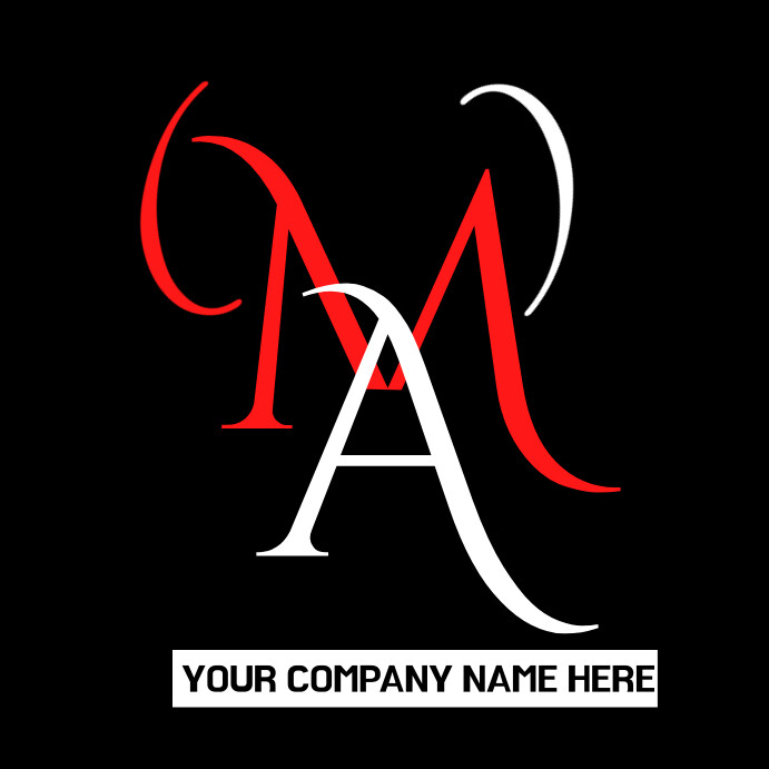 Black Professional M A Logo Design Instagram Template | PosterMyWall