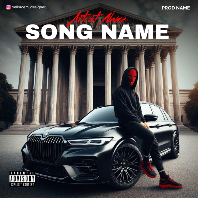 Black Professional Mafia Bank Album Cover Template | PosterMyWall