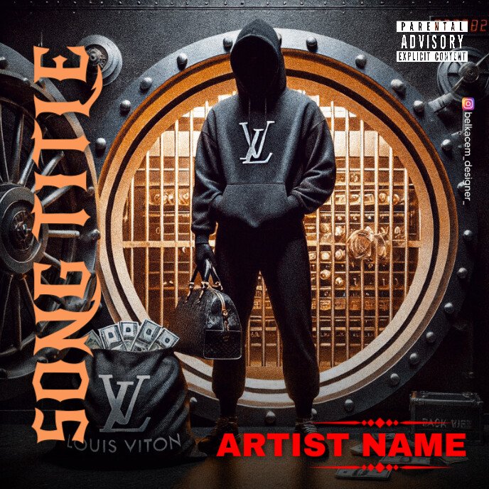 Black Professional Mafia Bank Album Cover Template | PosterMyWall