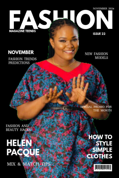 Black Professional Magazine Cover Design Poster Template | PosterMyWall