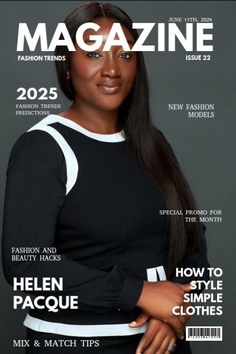 Copy of Black Professional Magazine Cover Design Poster | PosterMyWall