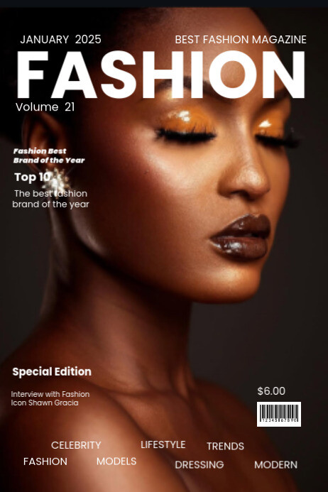 Plantilla de Black Professional Magazine Cover Design Poster | PosterMyWall