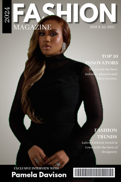 Black Professional Magazine Cover Model Poster Templat | PosterMyWall