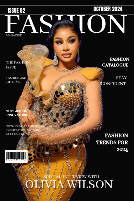 Black Professional Magazine Cover Poster Template | PosterMyWall