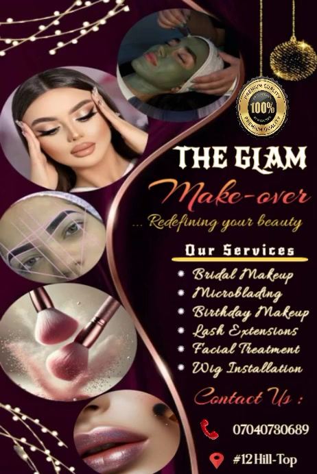 Black Professional Make-up Poster Template | PosterMyWall