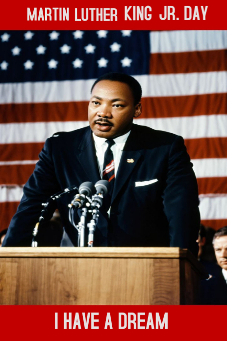 Plantilla de Black Professional Martin Luther King Jr.day Pinterest ...