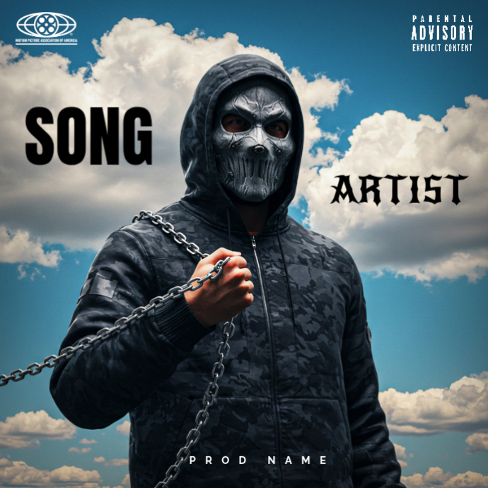 Plantilla de Black Professional Masked Wolf Album Cover | PosterMyWall