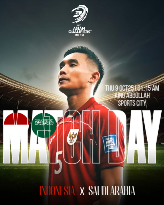 Plantilla de Black Professional Match Day Fifa World Cup Asian ...