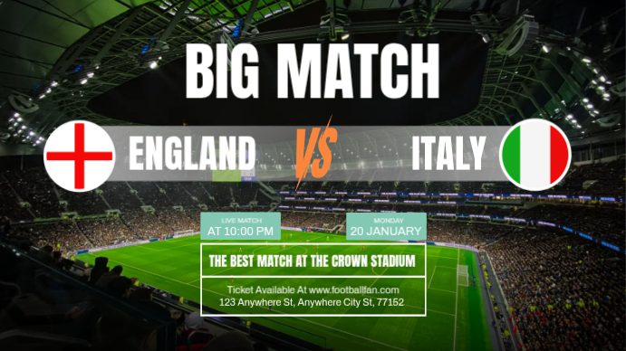 Black Professional Match Modern Fooball Presentation Twitch Overlay ...