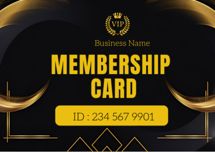 Copy of Black Professional Membership Card Postcard | PosterMyWall