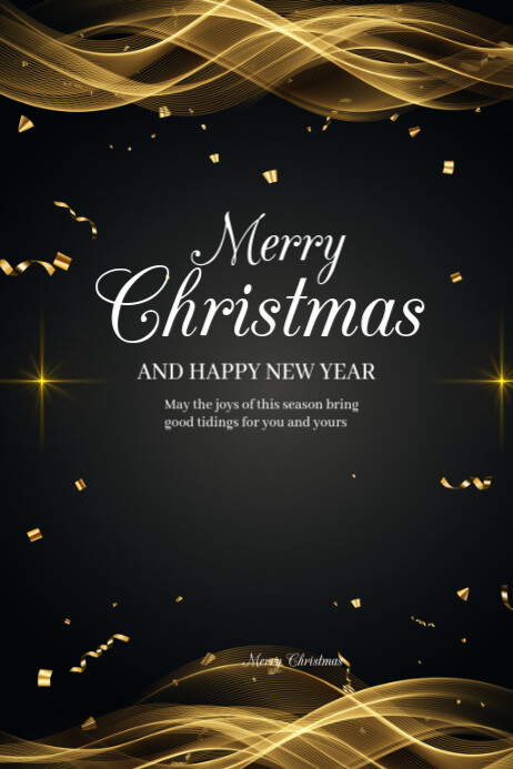 Black Professional Merry Christmas Background Poster Template ...