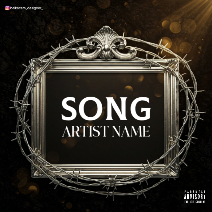 Black Professional Mirror Album Cover Template | PosterMyWall