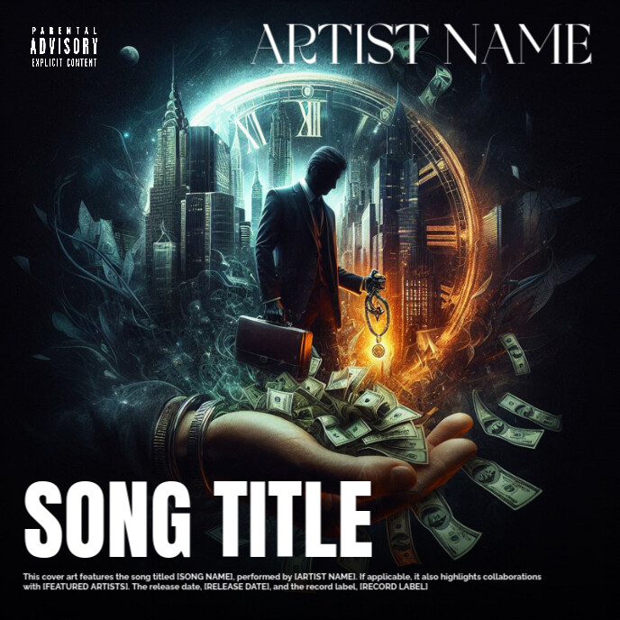 Black Professional Money Power Album Cover Template | PosterMyWall